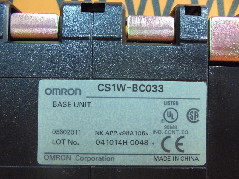 Omron Base Unit Cs1w Bc033 裕益科技自動化設備可程式編碼器plc分散式控制系統dcs